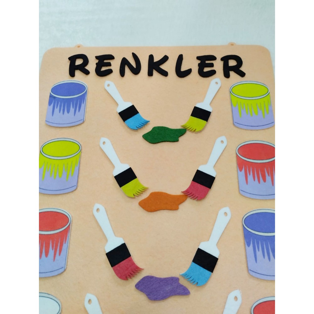 Keçe Renkler Panosu Ana Ve Ara Renkler